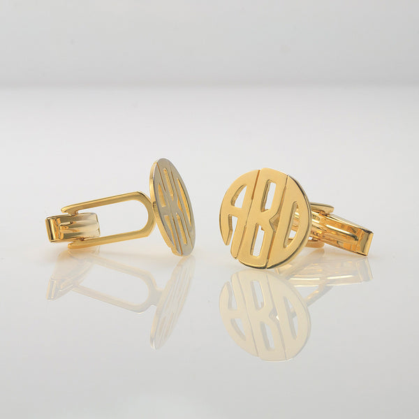 Block Monogram Cufflinks – Initial Obsession